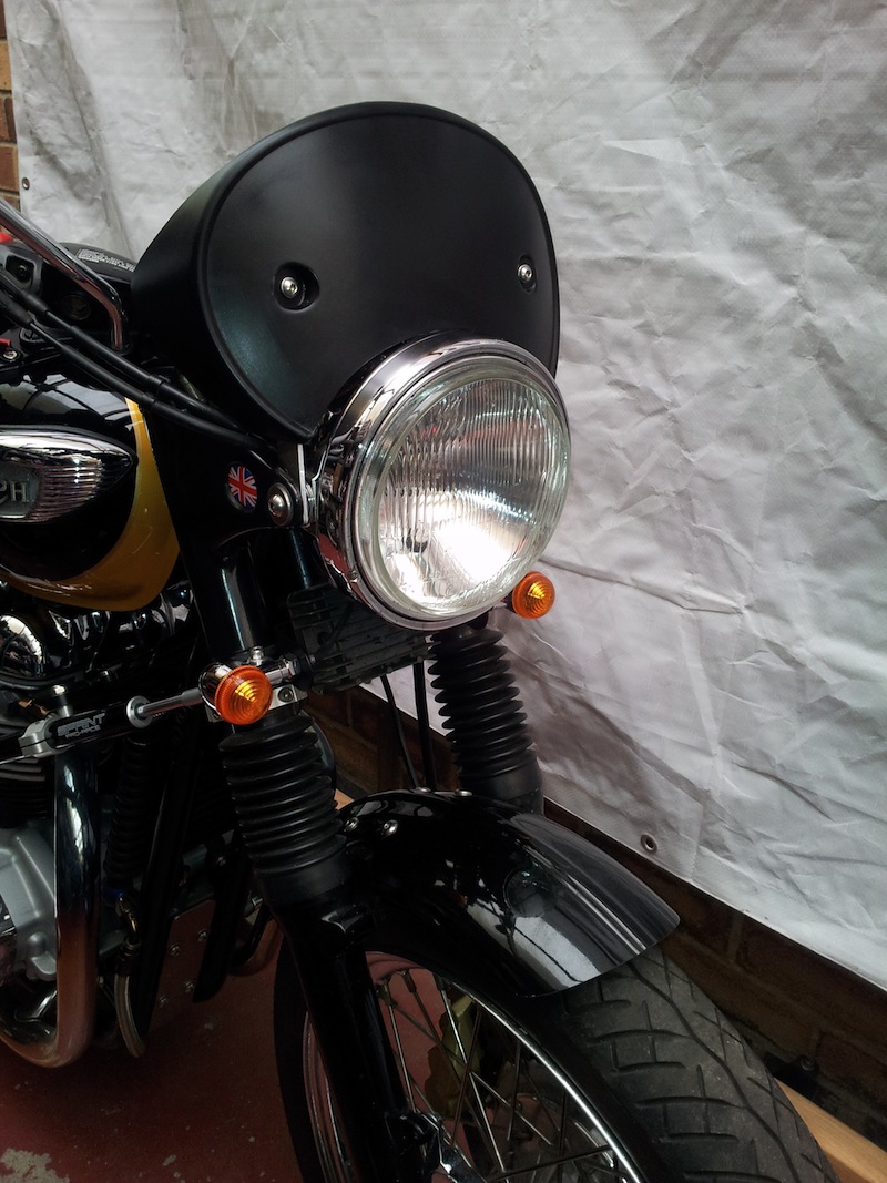 Black Fibreglass Fly Screen - Triumph Custom Parts